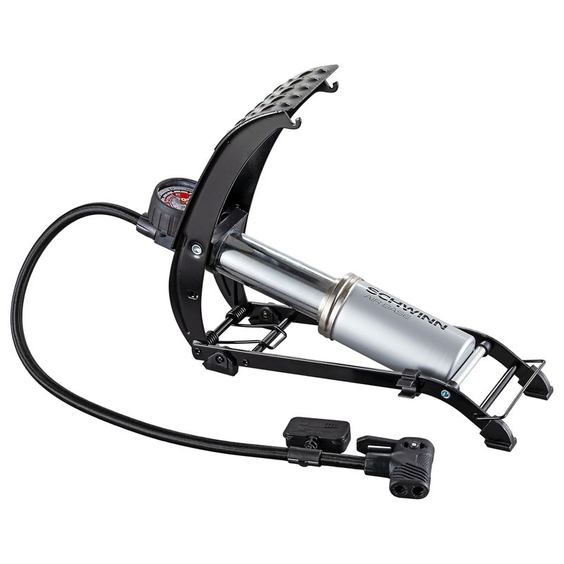 Schwinn Air Base Foot Pump, Air-Zoned Pressure Gauge, High Pressure ...