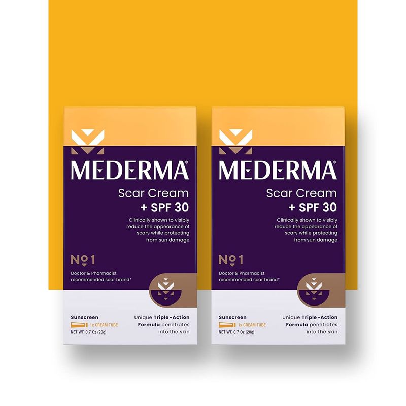 Mederma Scar Cream Plus SPF 30, Sunscreen, Protects from Sun Damage ...