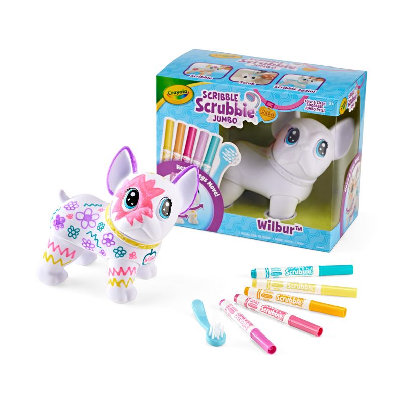 Crayola Scribble Scrubbie Jumbo Pet - Wilbur (6in), Customizable Dog ...