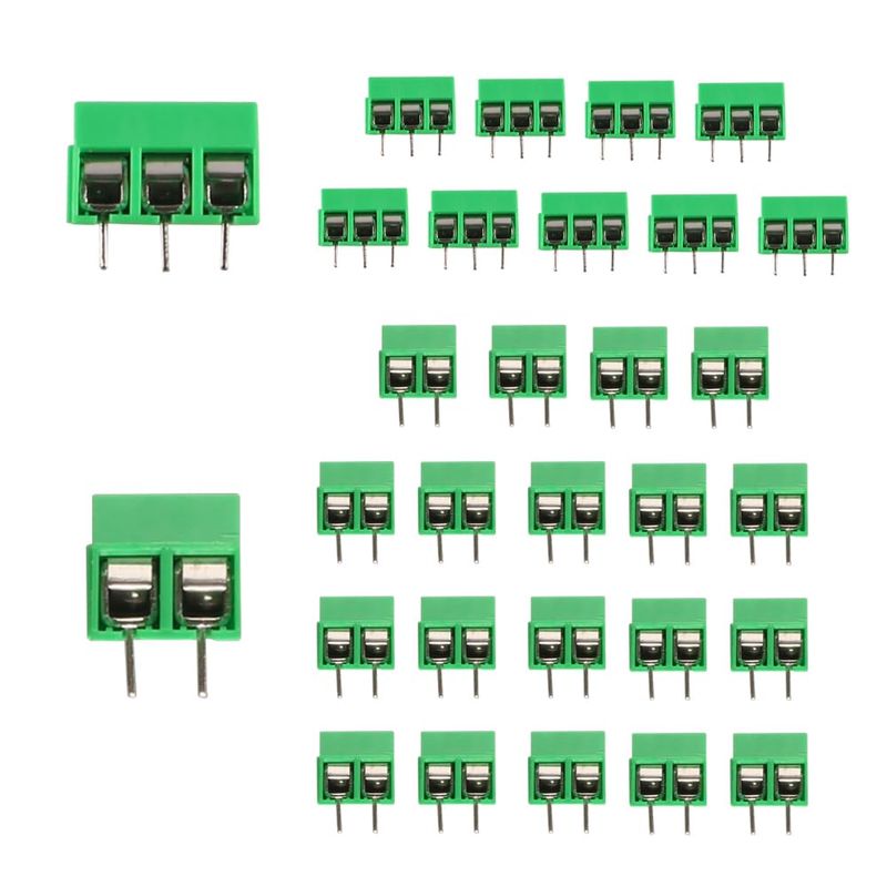 FONGKNOX KF301 Terminal Block Connectors 20Pcs 2 Pin with 10Pcs 3 Pin ...