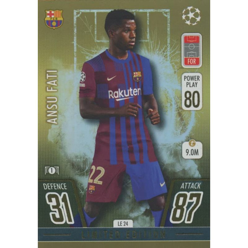 TOPPS MATCH ATTAX 2021/22 Gold Limited Edition ANSU FATI Barcelona - Online Marketplace ...