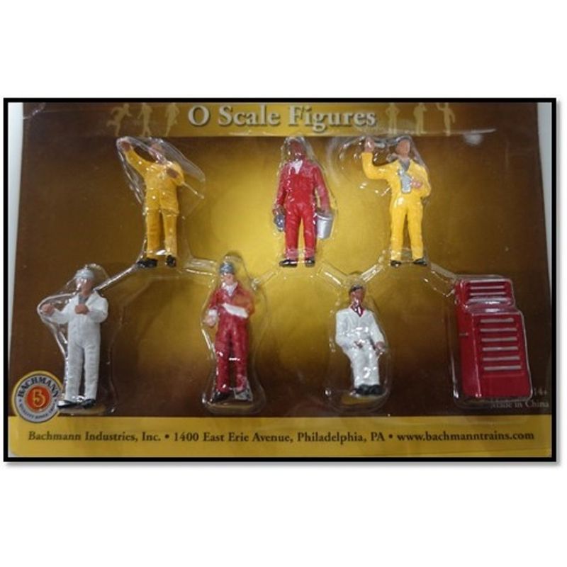 Bachmann Industries Miniature HO Scale Figures Mechanics Train (6 Piece ...