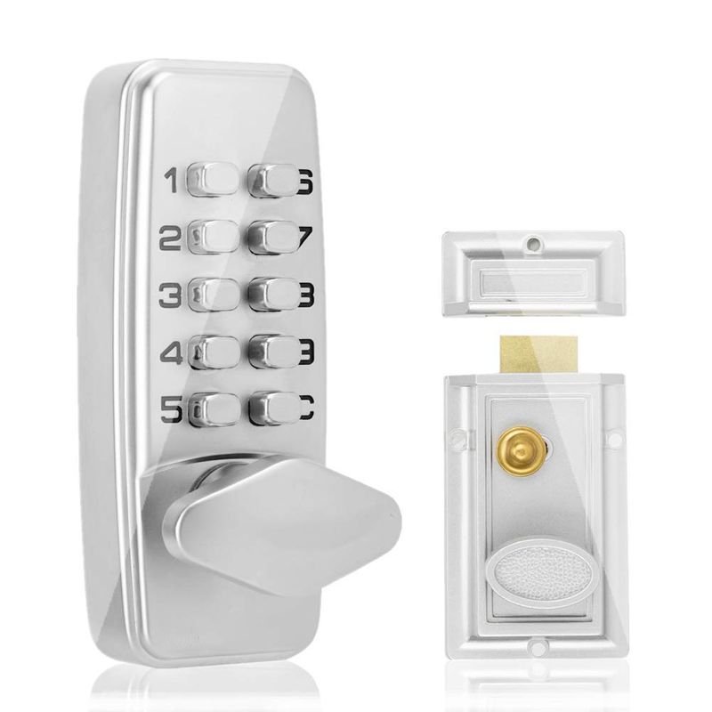 Mechanical Keyless Entry Door Lock Deadbolt Keypad, 2-4 Digital Code ...
