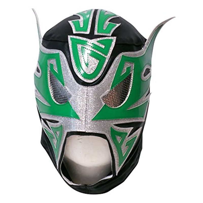 Maskedmania CMLL Guerreros, Gran Guerrero, Semi-Pro Mask, Black x Green ...