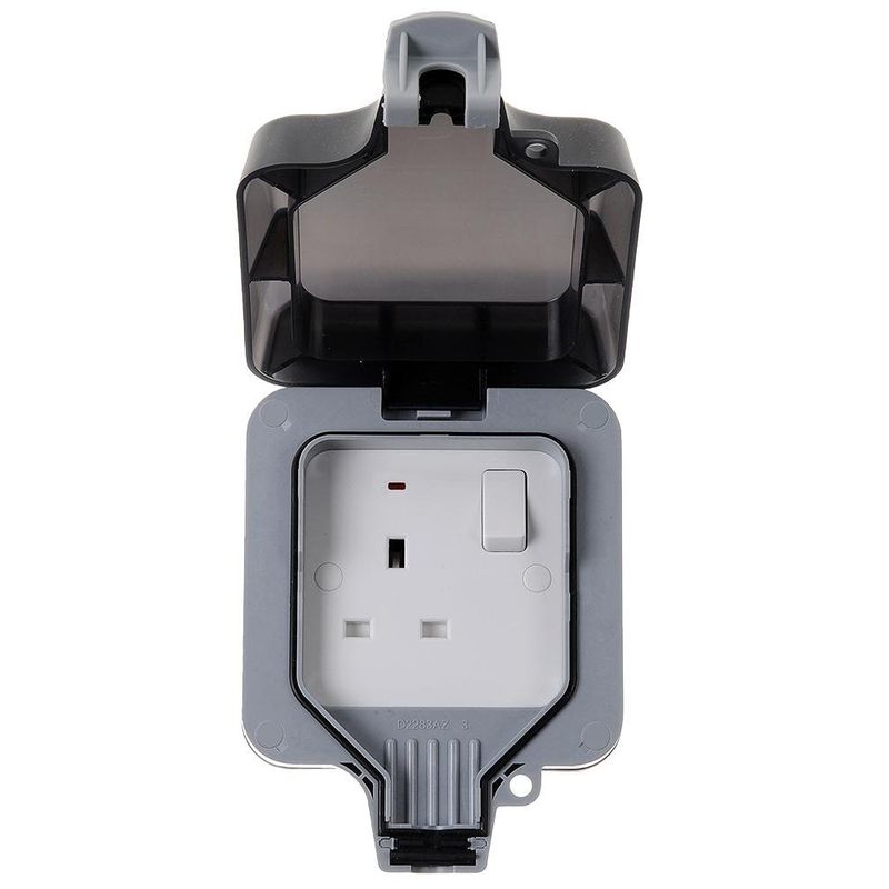 Outdoor Switched Socket 1G DP 13A, SWITCHES, Socket OUTLETS Outdoor ...
