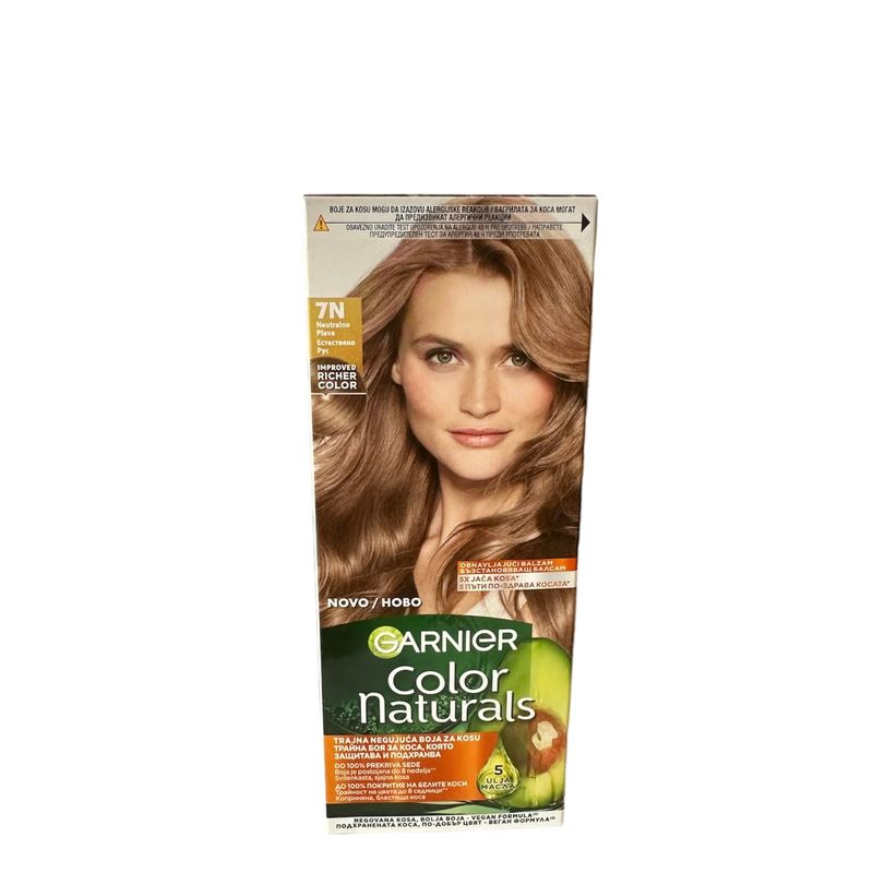 GARNIER - COLOR NATURALS Creme - Permanent hair color - 7N Naturally ...
