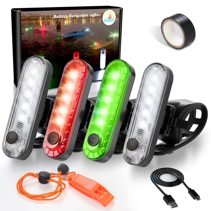 Botepon Kayak Navigation Lights Stern Lights Battery Operated ...