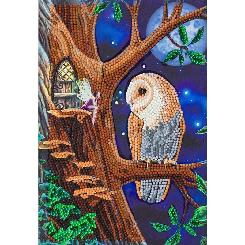 Craft Buddy Crystal Art CANJ-1 Owl and Fairy Tree, Crystal Art Notebook ...
