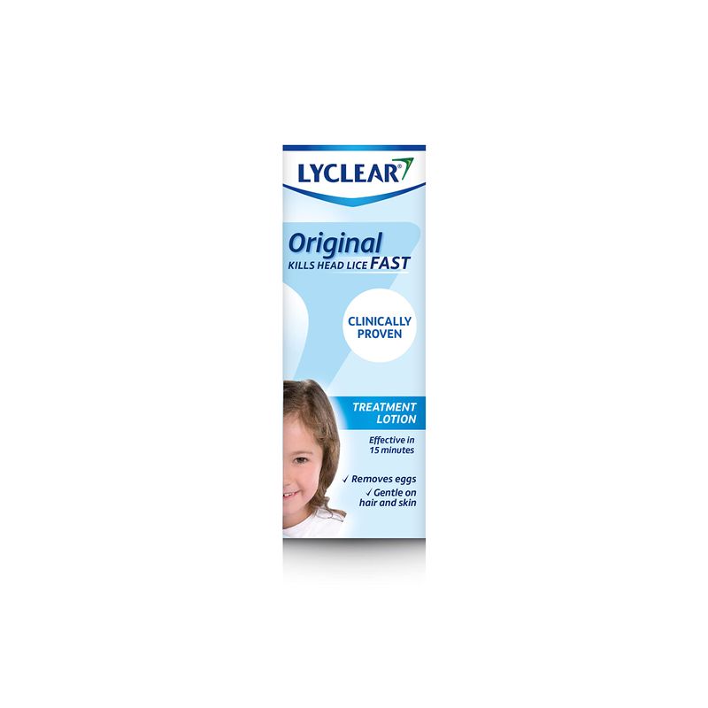 Lyclear Original Lotion Head Lice Treatment + Head Lice Comb – Kills ...