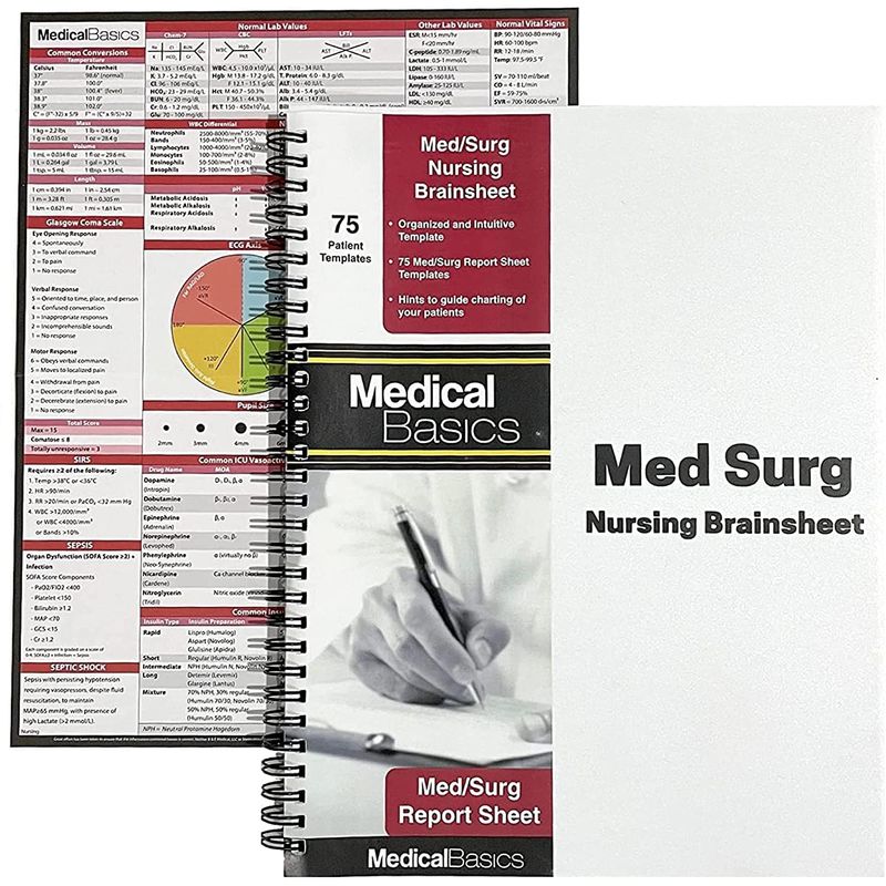 Med/Surg Brain Sheet Nursing Report Sheet - Nurse and CNA Brainsheet ...
