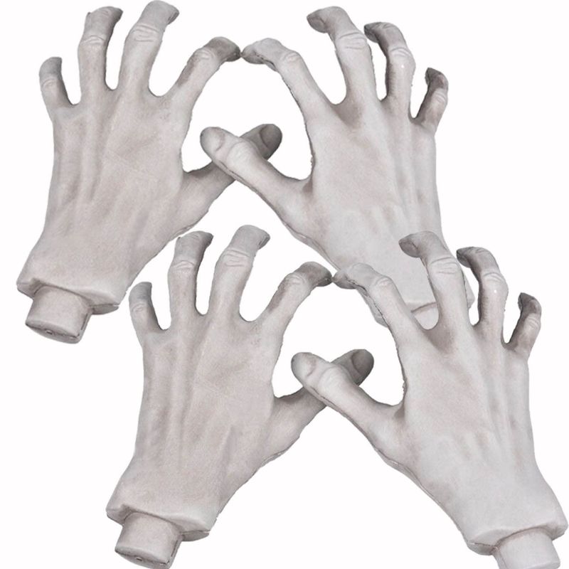 Halloween Skeleton Hands - Realistic Life Size Severed Fake Plastic ...