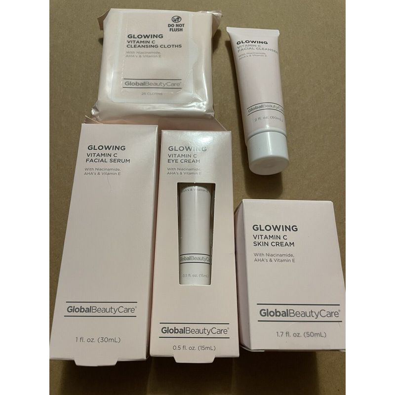 Global Beauty Care Glowing Vitamin C Cleanser Eye Cream Serum Skin ...