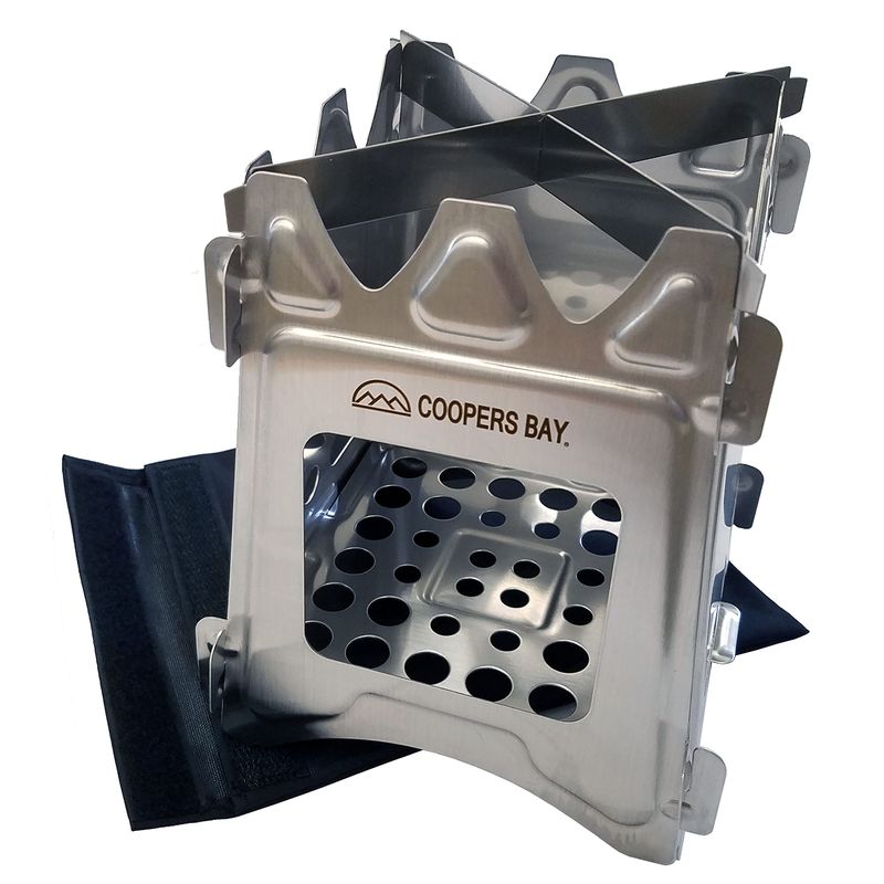 Coopers Bay Flat Pack Folding Camp Stove/Twig Stove - Lightweight ...