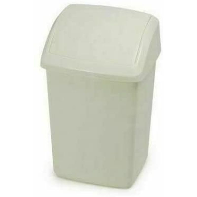 Vision4ever Cream Color Plastic Swing Flip Top Bin Bullet Bin Waste ...