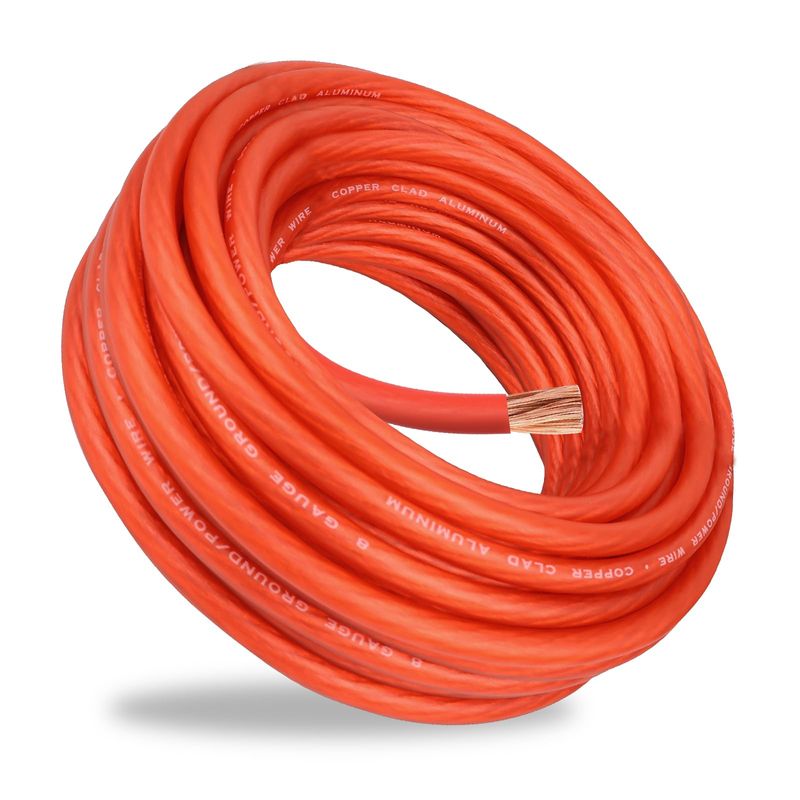 Postta Power Grounding Cable Silicone Wire 8 Gauge Copper Pack Aluminum ...