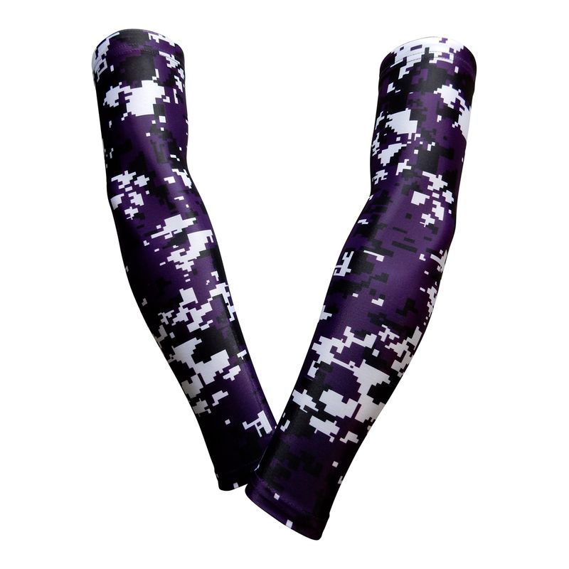 SportsFarm PAIR - Compression Elbow Arm Sleeves (YOUTH MEDIUM, PURPLE ...