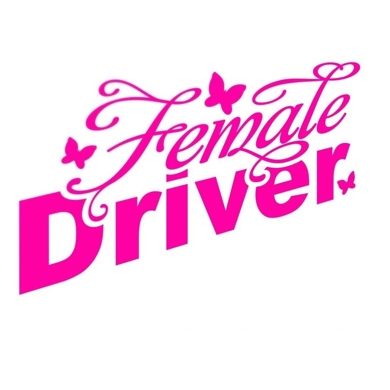 Female Driver Sticker, Vinyl Decal Car Sticker, Girly Stickers, Car ...