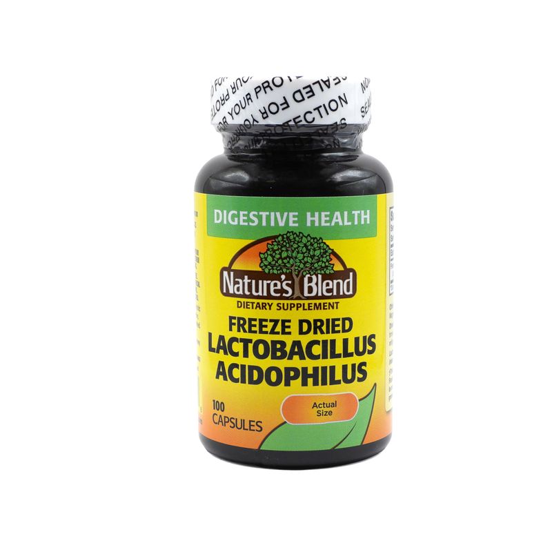 Freeze Dried Lactobacillus Acidophilus 100 Caps by Nature's Blend ...