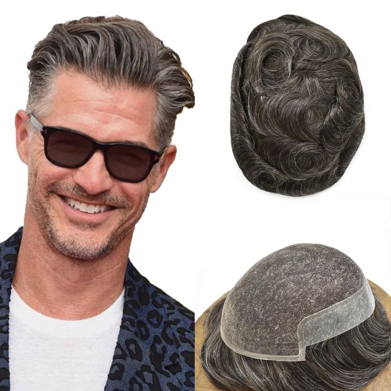 Toupee For Men Hairpieces French Lace Mens Toupee Human Hair ...