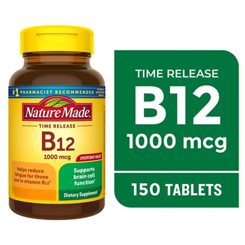 Nature Made Vitamin B12 1000 mcg Time Release Tablets, Dietary Supplement 150 Ct - Online ...