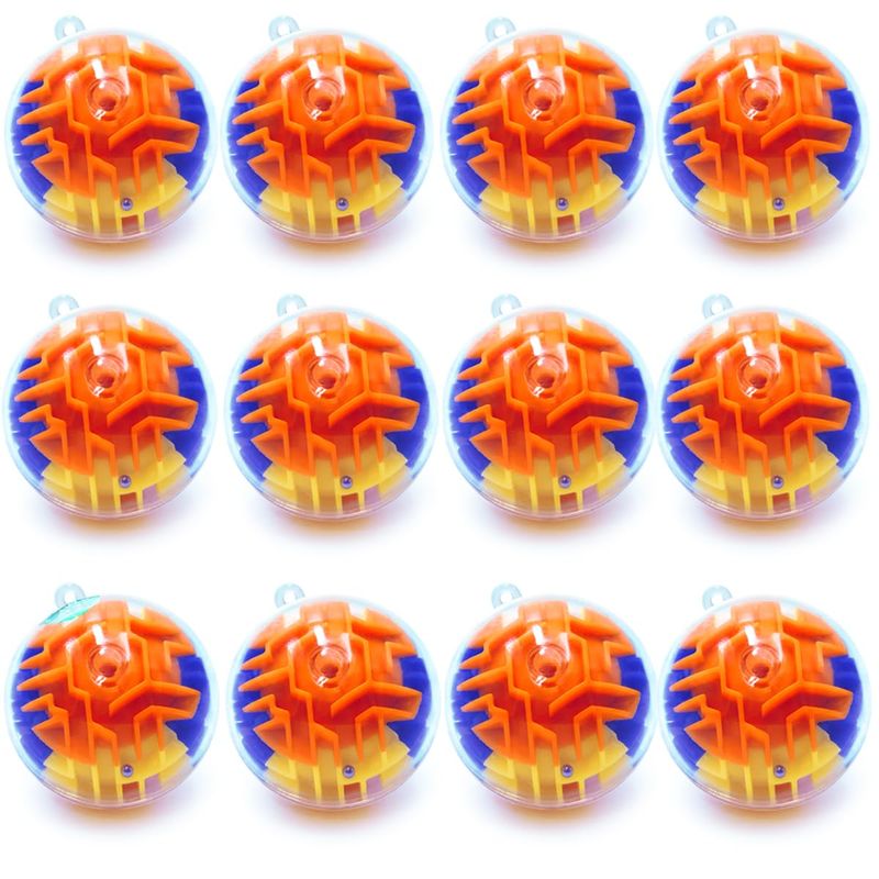 Yomwet 12-Piece Maze Ball 3D Puzzle Brain Teaser, Mini Gravity Maze ...