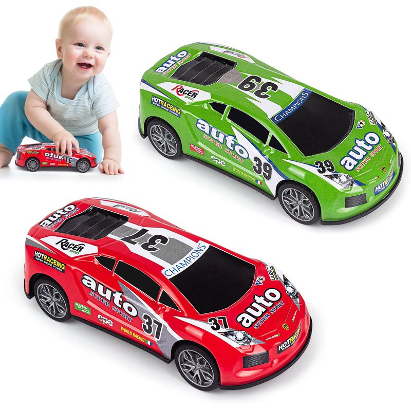 7 Inch Race Toy Cars for Toddler Boys Girls Friction Powered Push and ...