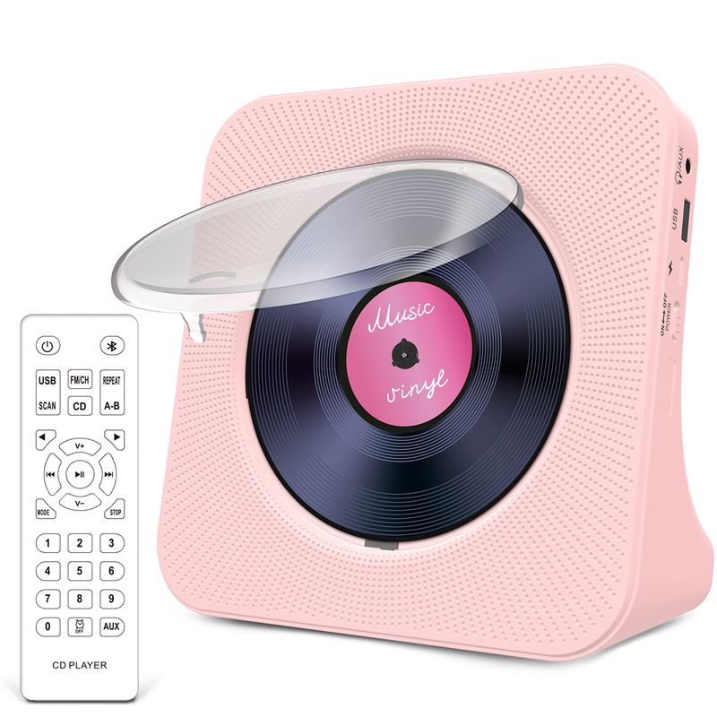 Greadio Portable CD Player with Bluetooth 5.0, HiFi Sound Speaker, CD ...