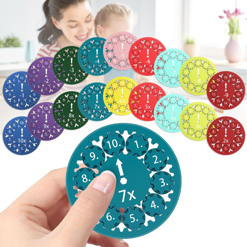 Pack of 18 Maths Fidget Spinners, Fidget Toys Children, Math Facts ...