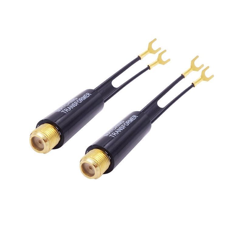 Fancasee 2 Pack Gold Plated 75 Ohm to 300 Ohm UHF/VHF/FM Matching ...