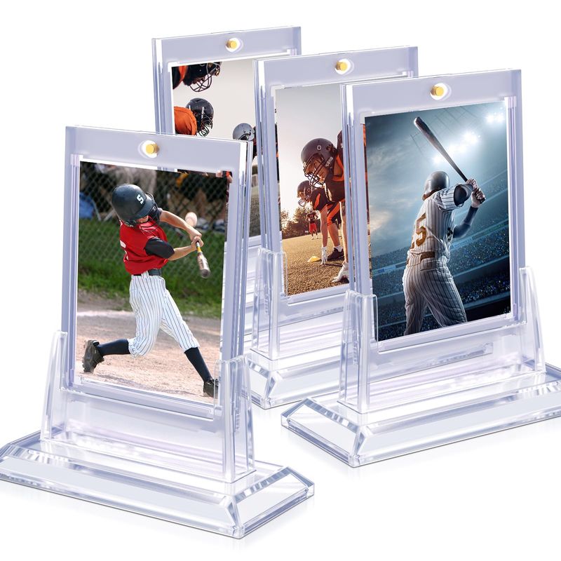 4Pcs Magnetic Card Holders for Trading Card, Baseball Card Protectors ...