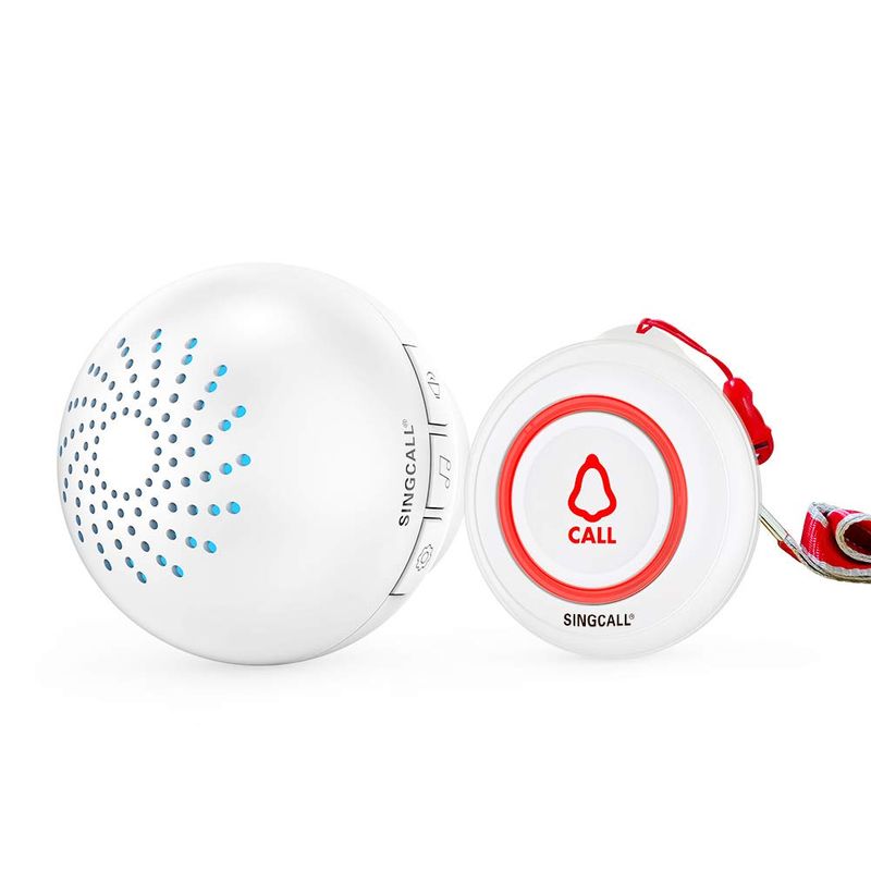SINGCALL Wireless Caregiver Pager Smart Call System 1 SOS Call Buttons ...
