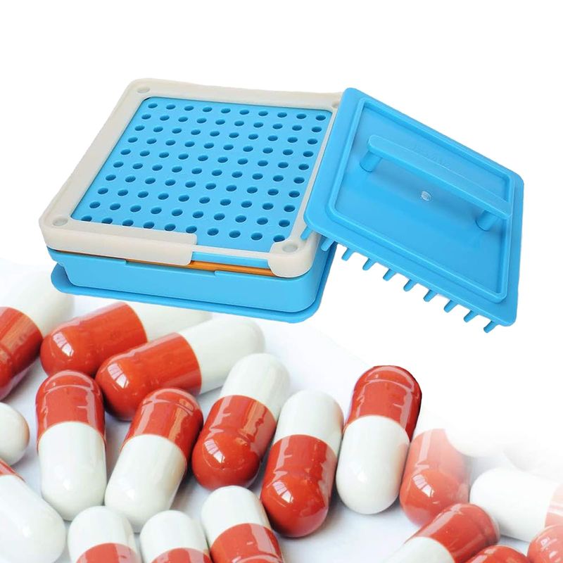Manual Capsule Machine, 100 Holes Capsule Filling Machine for Size 1 ...