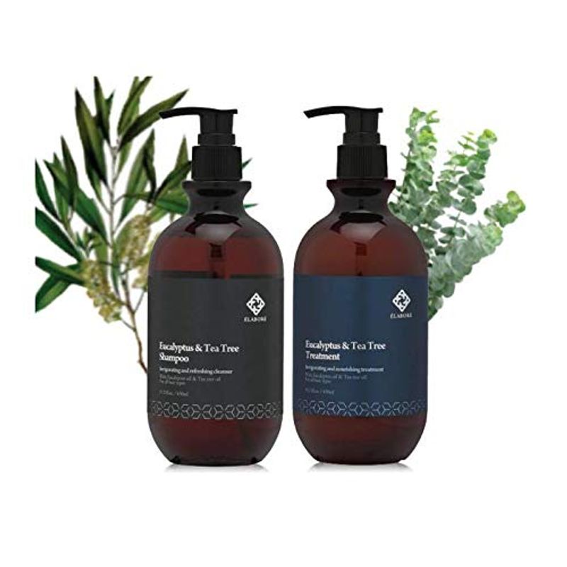 Elabore Eucalyptus & Tea Tree Shampoo & Treatment Set (15.21 fl.oz ...