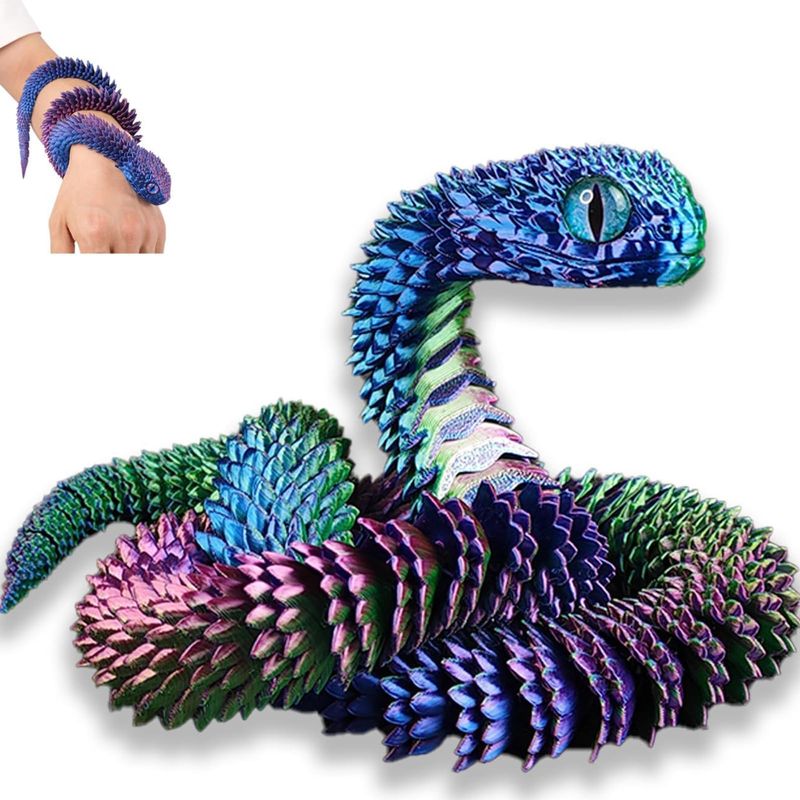3d Snake Toys,3d Printed Fidget Toy, Easter 3d Printed Snake ...