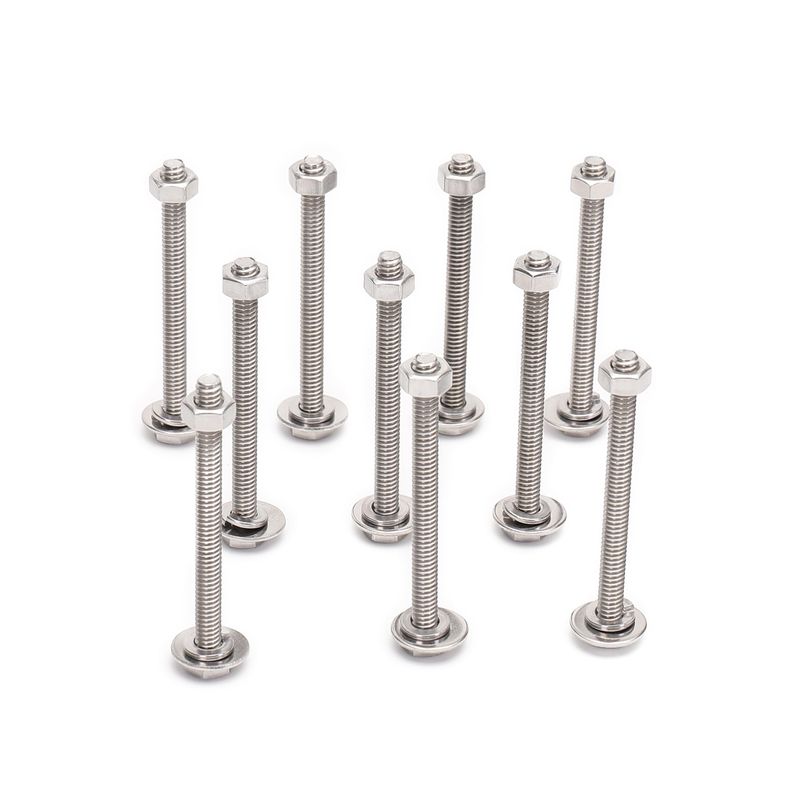 QXSKSLH 1/4-20x3 Complete Set Hex Head Screw Bolts,Nuts,Fender Flat ...
