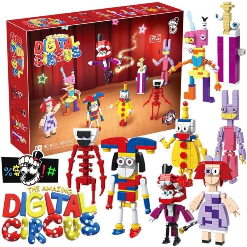 Kziazoi (8 Pieces) Amazing Digital Circus Building Blocks, The Amazing ...
