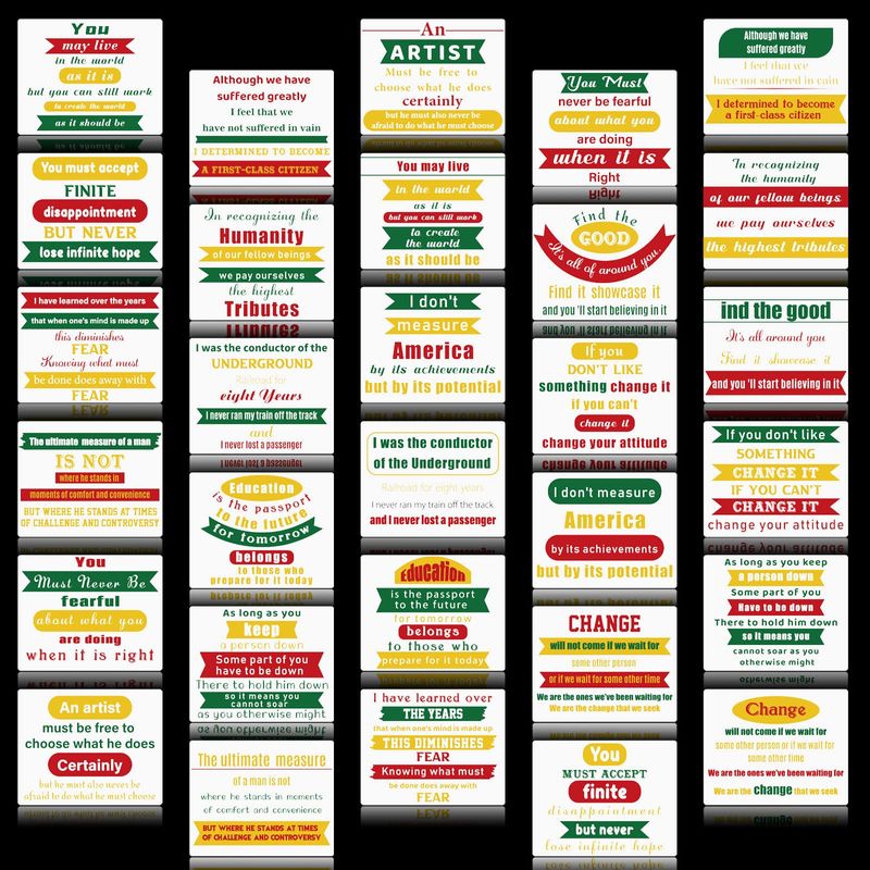 30 Pieces Black History Quote Bulletin Board Set Black Americans ...