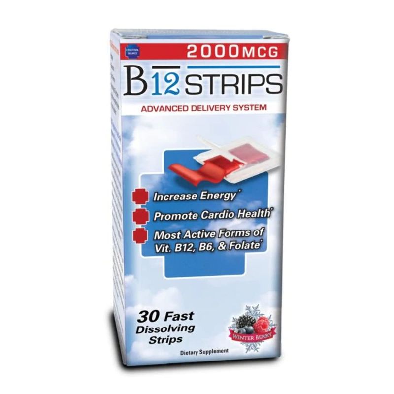 Essential Source Vitamin B12 Strips with B6 and Biotin, 2000 mcg - 30 ...