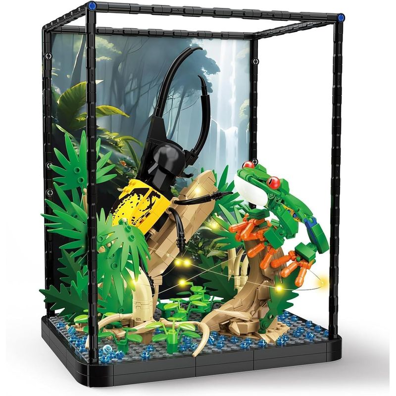 QLT Ideas construction kit with tropical rainforest animals, clamp-on ...
