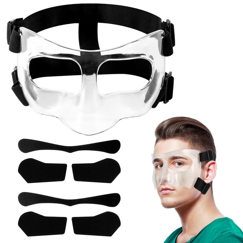 NQEUEPN Nose Guard for Broken Nose, Adjustable Face Shield Breathable ...