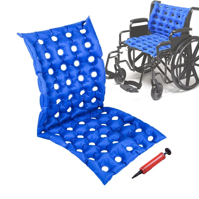 Inflatable Wheelchair Seat Cushion with Full Back, Anti-Bedsore Seat ...
