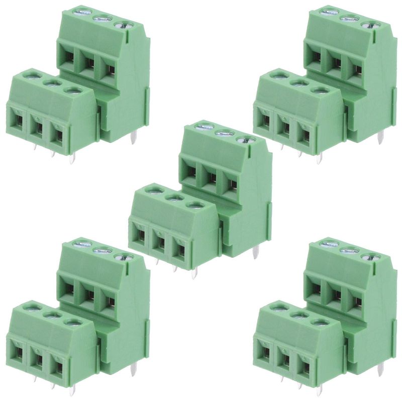 3 Way Double Decker Rising Clamp 3.81mm Terminal Block 15A (Pack of 5 ...