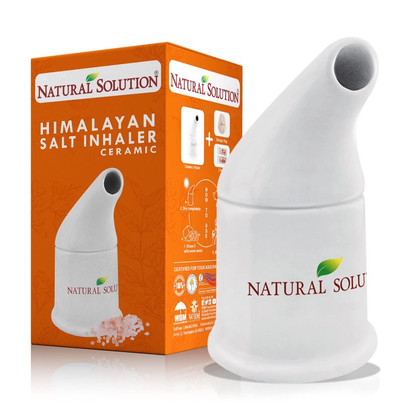 Natural Solution Himalayan Salt Inhaler Ceramic with Himalayan Pink ...