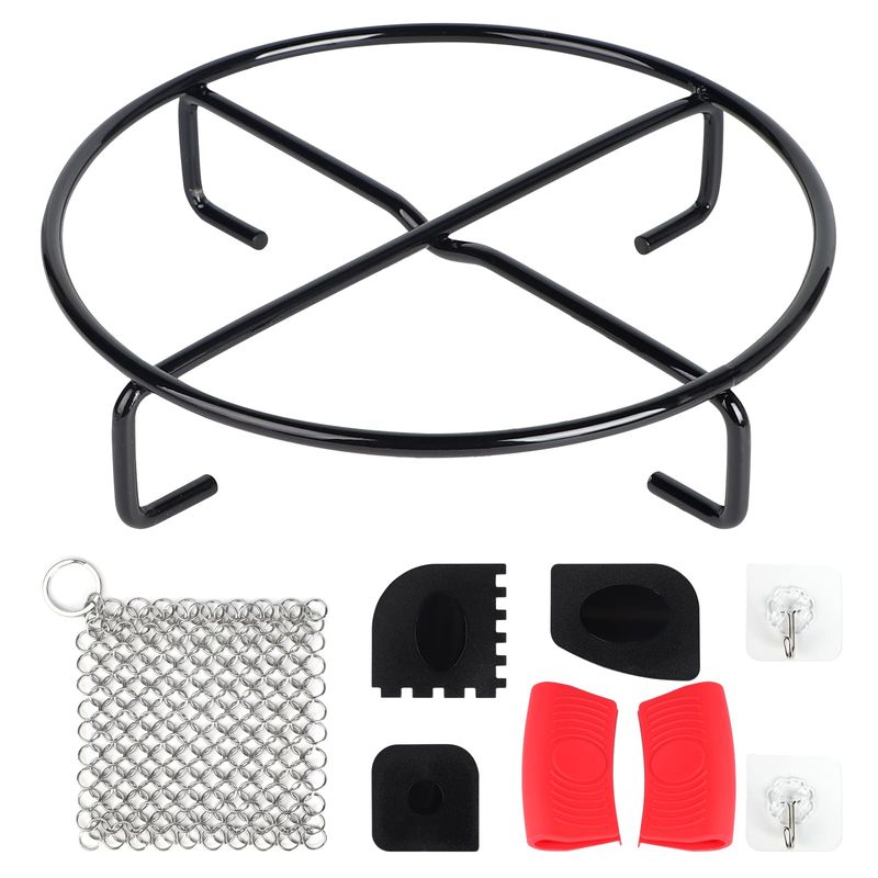 LALAGO Dutch Oven Trivet, Ø20cm Cast Iron Dutch Oven Grill, Ring ...