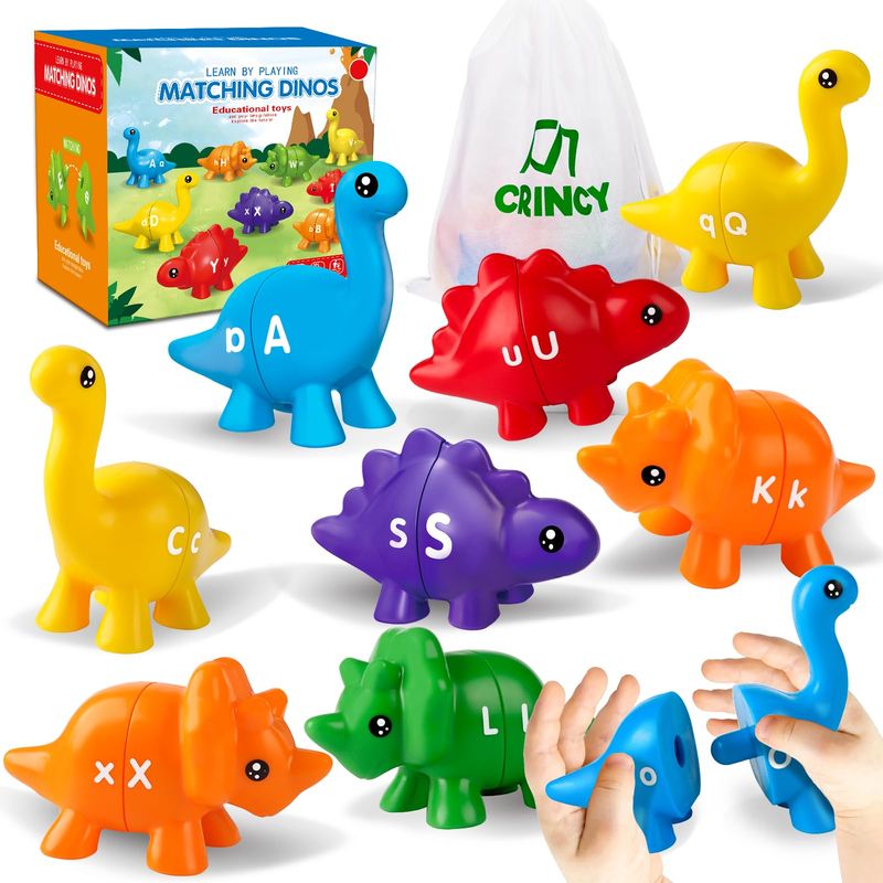 Crincy ABC Alphabet Dinosaurs Matching Learning Toy for Kids 3-5, 26PCS ...