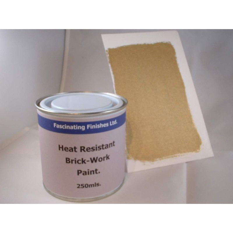 1 X 250ml Heat Resistant Wall Paint Metallic Satin Gold. Brick ...