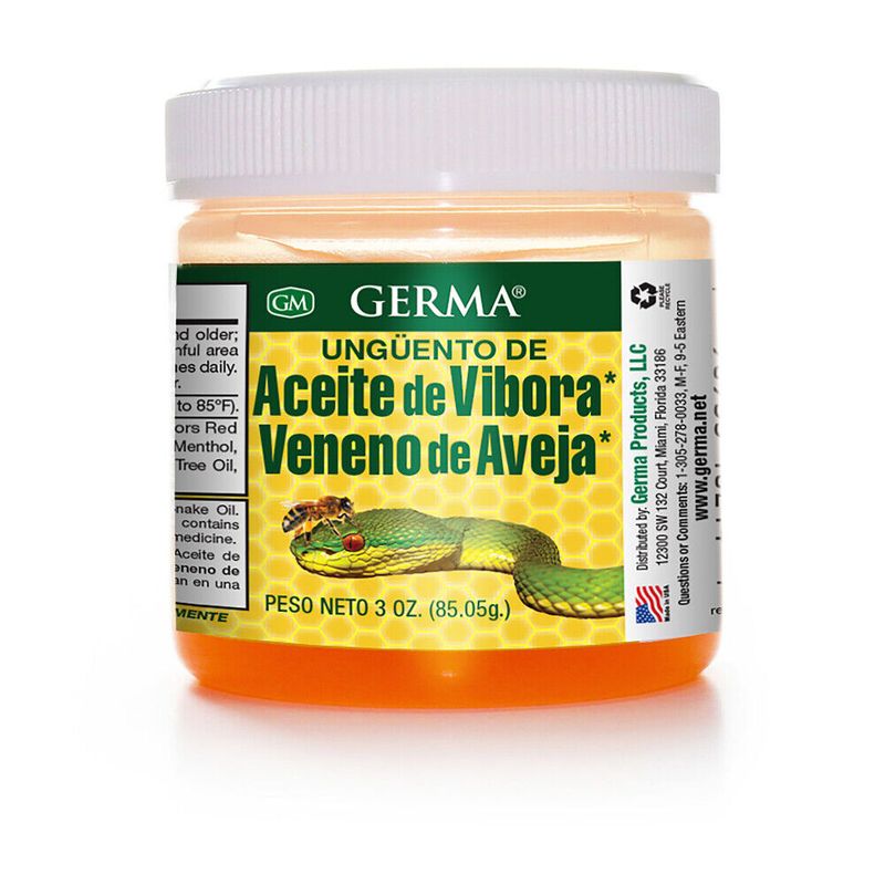 Germa Snake Oil & Bee Venom. Topical Analgesic Ointment. For Minor ...