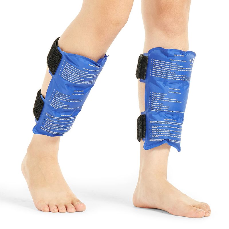 BODYPROX Shin Splint Ice Pack 2 Pack - Reusable Shin Cold and Hot Wrap ...
