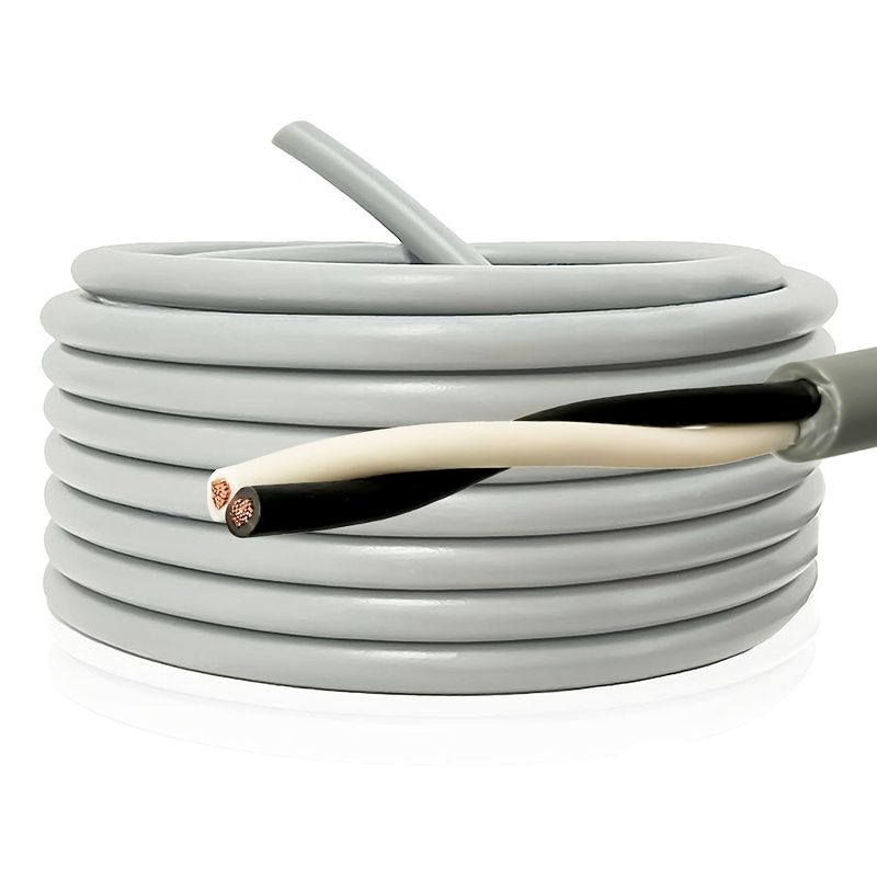 VCTF Cable, 0.75sq x 2 core, Gray, 2 m, Sold from 3.2 ft (1 to 30 m), 300V Cable, Vinyl Cab Tire ...