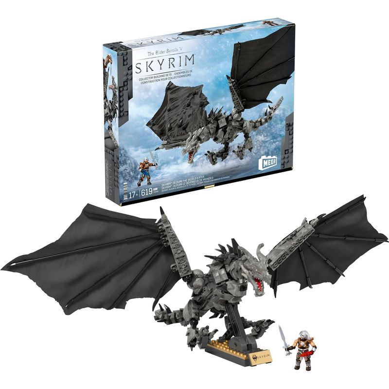 MEGA Skyrim Action Figures Building Toys, Alduin The World Eater with ...
